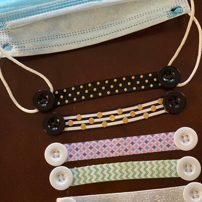 Ear Savers for Face Masks, Elastic Face Mask Extensions With Button for ...