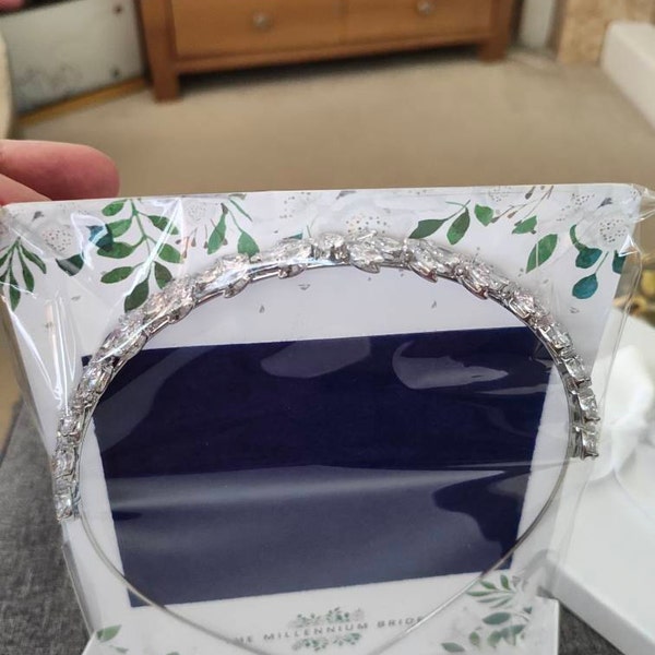 Swarovski Crystals Dainty Vine Three Leaves , Hair Vine Headband ...