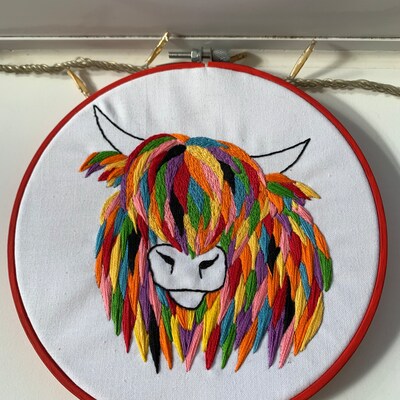 Embroidery Kit Highland Cow Embroidery Kit - Etsy UK