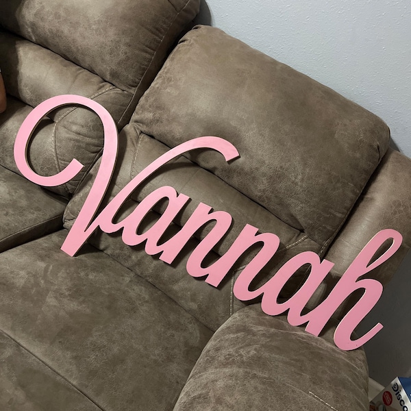 Custom Wood Baby Name Sign Letter Wall Art Kids Room Art Wall Art for ...