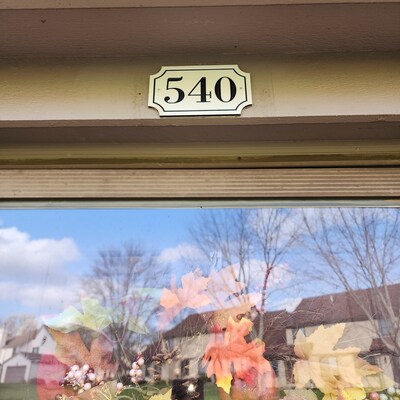 15 Inch Stud Mounting Art Deco Narrow Modern House Numbers - Etsy