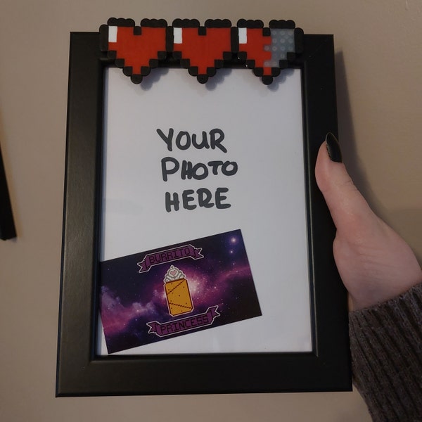 Picture Frame - Simple Heart Meter Picture Frame - Retro Gaming - 8 Bit ...