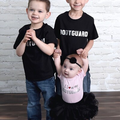 Bodyguard Shirts and Baby Sister Onesie Set, Bodyguard for My New ...