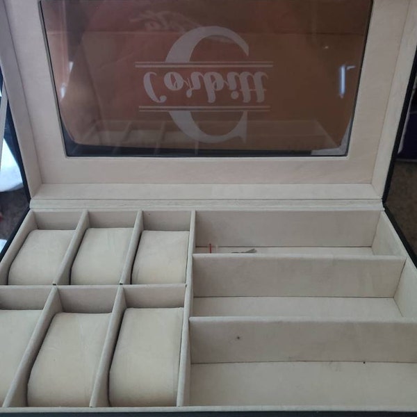 Personalized Watch and Sunglasses Box - Engraved Sunglasses and Watch ...