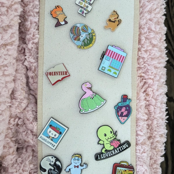 Felt Banner, Enamel Pin Display, Felt Wall Hanging, Fabric Pennant ...