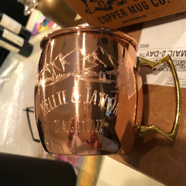 Personalized Moscow Mule Mug, Initial and Name Cup, Custom Cocktail Cup ...