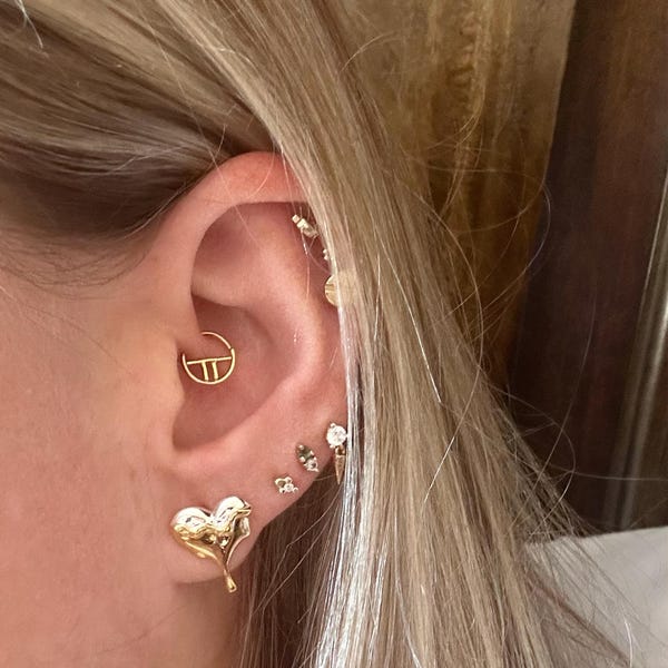 Dripping Ear Bar Gold, Silver, Rose, Dripping Ear Bar, Ear Cuff ...