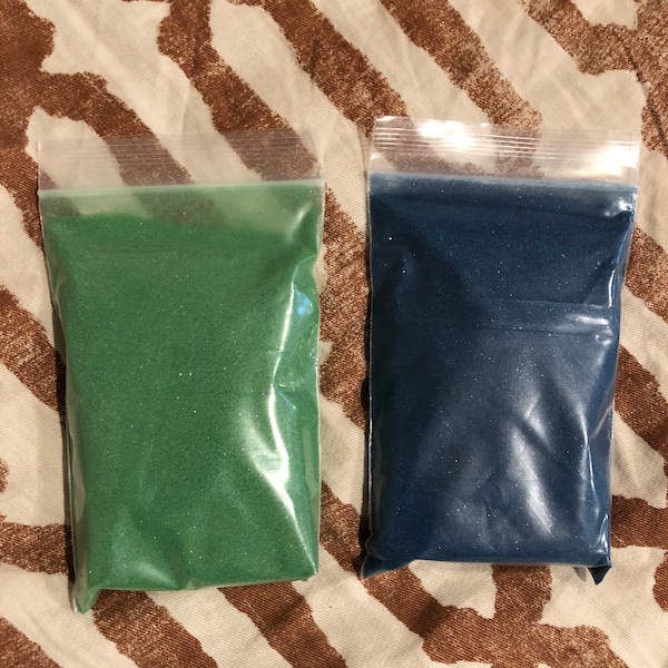 Peacock Colored Sand ~ 12oz (1 Cup Vol.) Peacock Unity Sand ~ Peacock ...