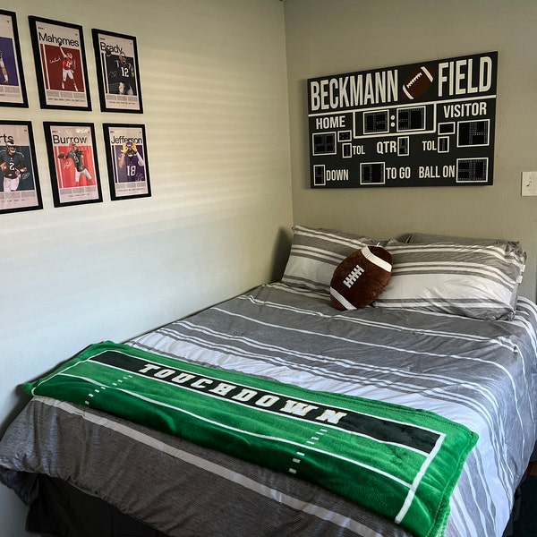 28” X 16” Football Scoreboard | Personalized Sports-themed Room ...