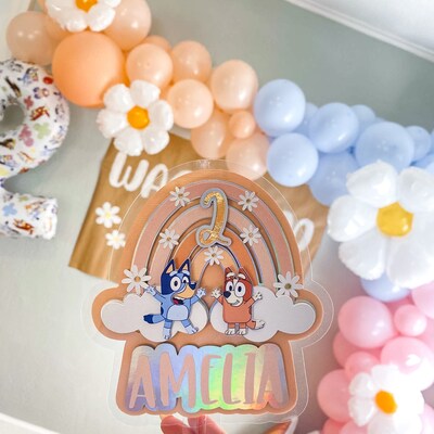 BLUEY CAKE TOPPER Bluey Themed Birthday for Her Girls Birthday Party ...