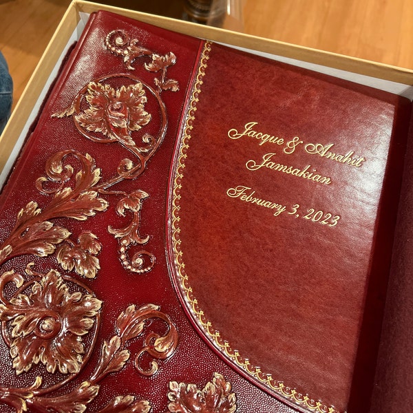 Unique Wedding Gift for Couple "our Family Story" Leather Book ...