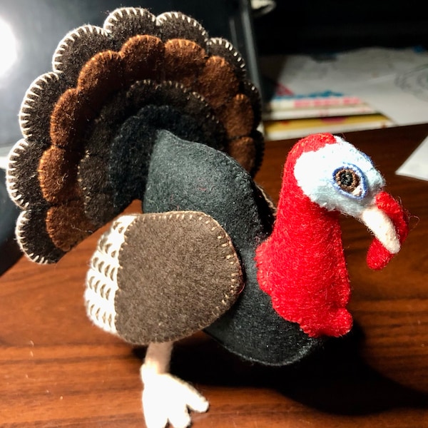 Felt Turkey Sewing Pattern PDF Birds Stuffed Animals Toy Ornament Gift ...