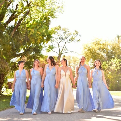 Baby Blue Infinity Bridesmaid Dress, Sky Blue Convertible Dresses ...