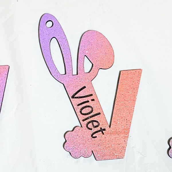 Bunny Ear Letter SVG, Glowforge Easter SVG, Easter Bunny Monogram ...