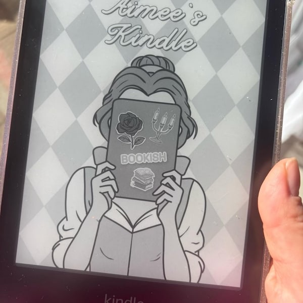 Custom Kindle Lock Screen: Aesthetic Girl Reading Design – Kindle ...