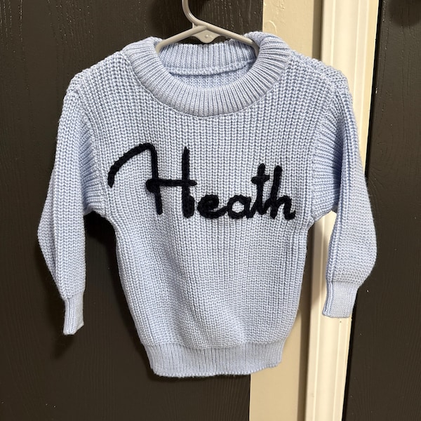 Personalized Baby Name Sweater, Embroidered Children Sweatshirt ...