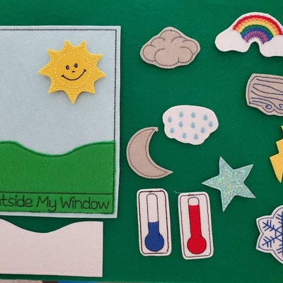 Embroidered Felt Weather Board - Etsy