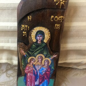 Virgin Mary Icon Panagia Paramythia Handmade Greek Christian - Etsy