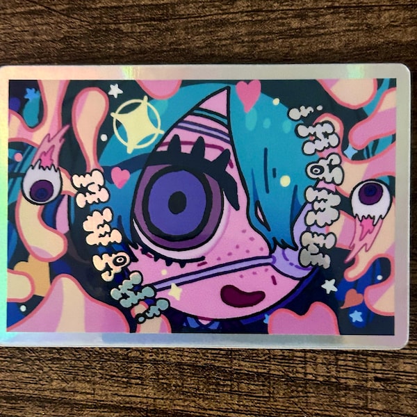 Holographic Monitoring Chibi Miku Sticker - Etsy