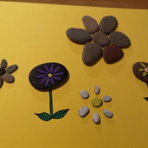 Pebble People 6 Coloured Dogs Pebblessmoothish and Flatish - Etsy