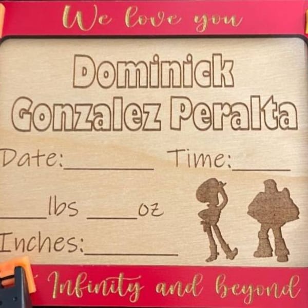 Toy Themed Birth Stat Photo Prop Announcement - Etsy