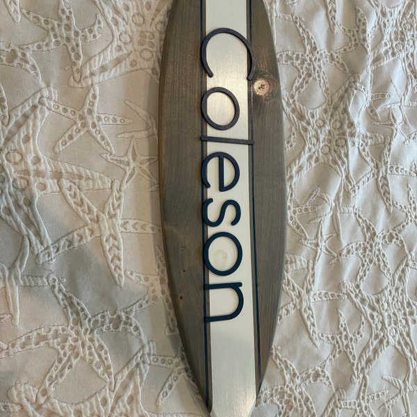 Surfboard Sign, Surfboard Wall Art, Custom Surfboard, Coastal Wood Sign ...