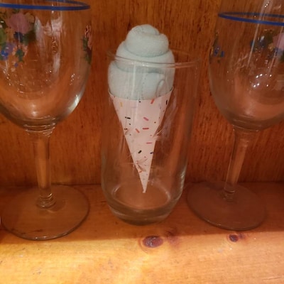 Washcloth Ice Cream Cone, Baby Ice Cream Cone, Baby Shower Gift, New ...
