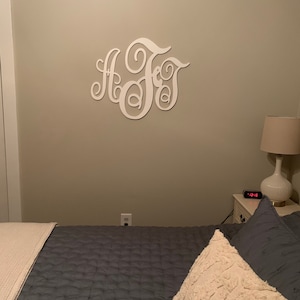Gold Monogram Wall Hanging Wall Letters Custom Painted - Etsy
