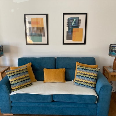 Abstract Shapes Wall Art Mid-century Printable Art Yellow - Etsy