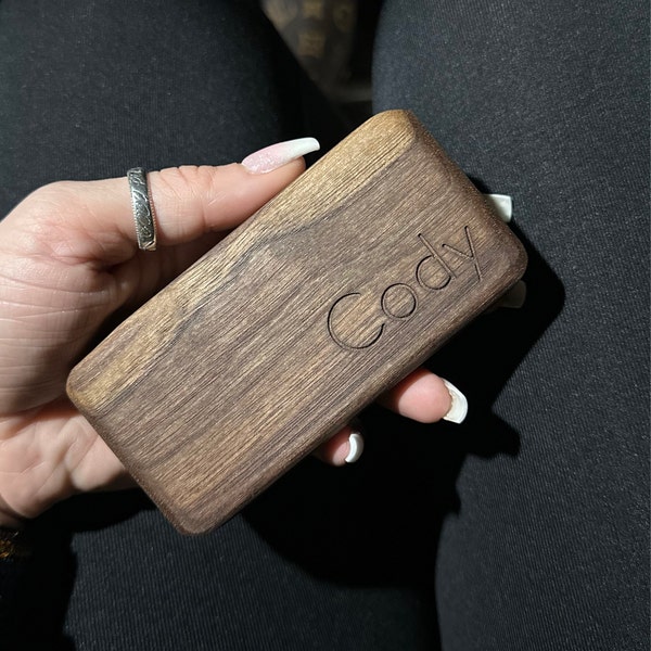Wooden Case, Pre-roll Holder, One Hitter, Hand Made Cannabis Pocket ...