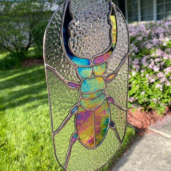 Stained Glass Insect, Stained Glass Beetle Pattern, Digital Download ...