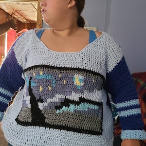Starry Night Sweater Crochet Pattern - Etsy