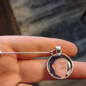 Custom Photo Lapel Pin, Wedding Boutonniere Pin, Memorial Photo Pin ...