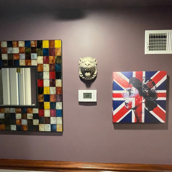 Classic Green Man Wall Hanging/sconce Greenman-fantasy Art-face Plaque ...