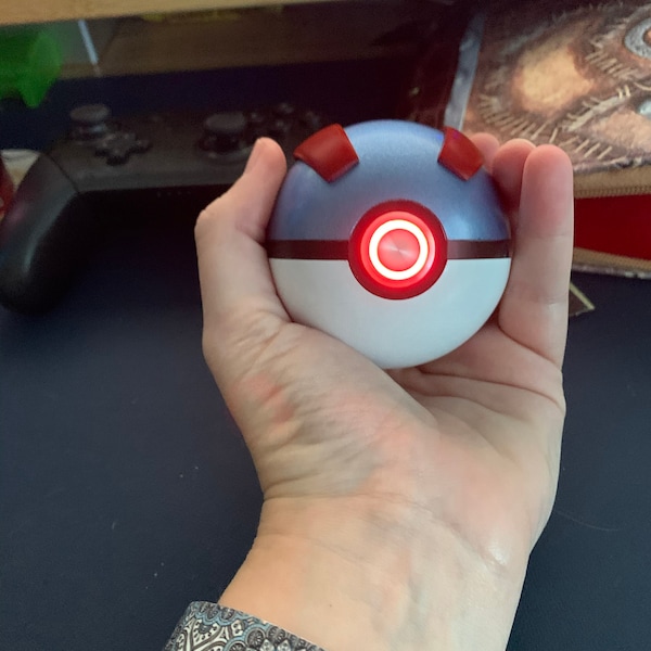 Realistic Pokeball With Light-up Button, Cosplay, Display Item, Geek ...