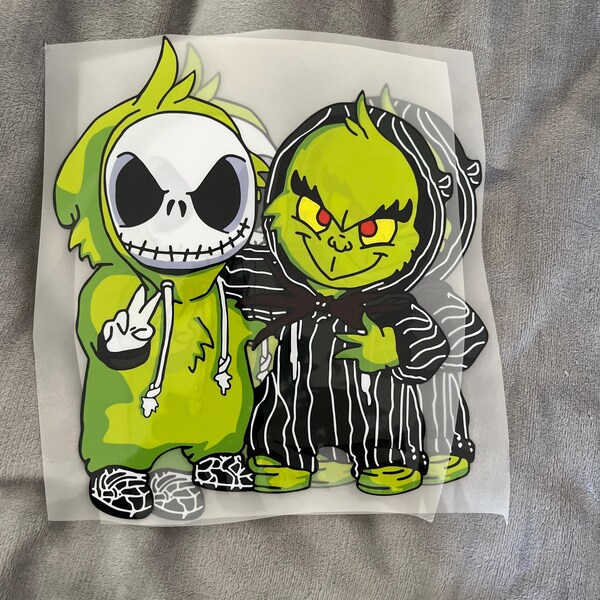 Stitch and Jack Skellington Christmas DTF Transfers Ready to Press ...