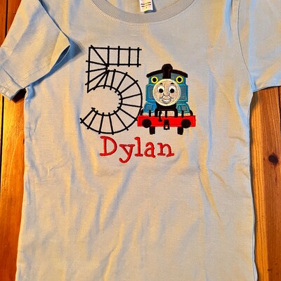 Personalized Thomas the Train Birthday Shirt, Embroidered, Second ...