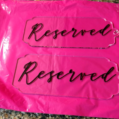 Reserved Sign Wedding Custom Reserved Seat Sign Reserved Tags for ...