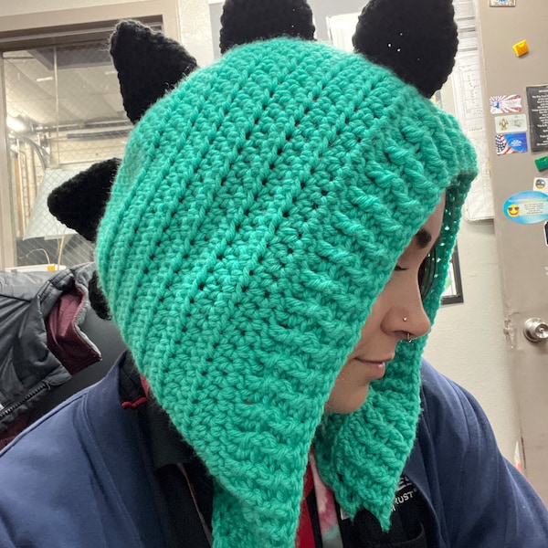 Crochet Dinosaur Pattern, Dinosaur Hood Pattern, Dino Hat Pattern, DIY ...