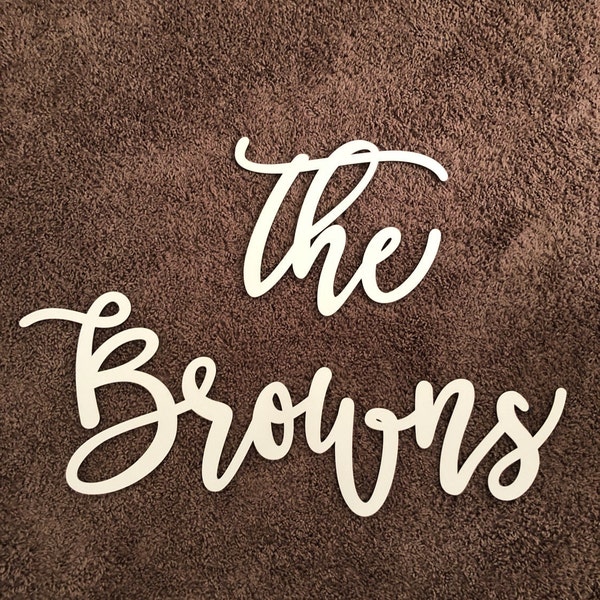 Custom Last Name Sign, Personalized Name Sign, Name Part Based on Width ...