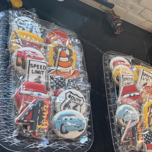 Cars Themed Cookies: Personalized Birthday Favors - Etsy