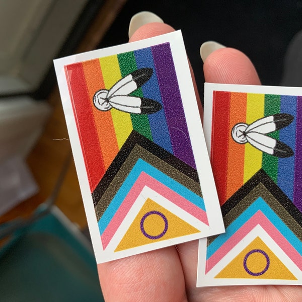 Two Spirit Intersex Progress Pride Flag LGBTQIA+ POC Transgender ...