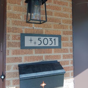 Mid Century Modern HOUSE NUMBERS Atomic Star Address Plaque - Etsy