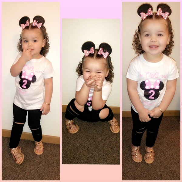 Minnie Mouse Pink Ear Clips - Minnie Ears - Pink Mouse Ears - Minnie ...