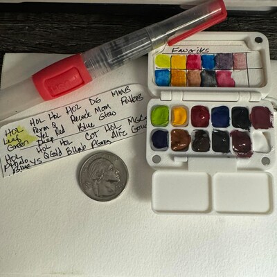 Mini Watercolor Palette, Compact, Portable Watercolour Paint Set ...