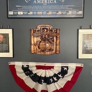 USMC Folded Flag, Marine Corps Keepsake, Military Plaque - Etsy