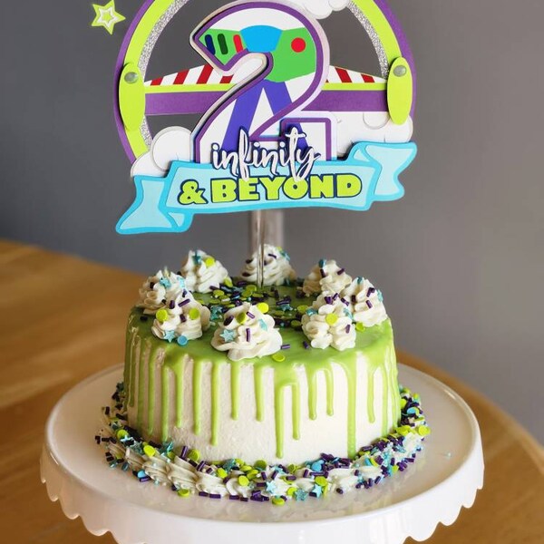 To Infinity Cake Topper: 3d/shaker/lights (customize With Name Also) - Etsy