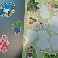 Ghost Type Pokemon Sticker Sheet Pokemon Type Series - Etsy Norway