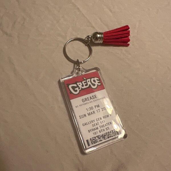 Grease Broadway Musical Ticket Keychain - Etsy