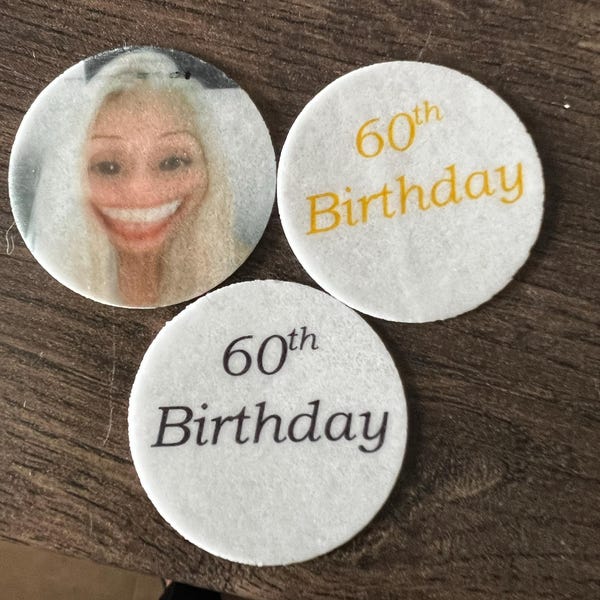 30 Personalised Edible Rice Paper Cupcake Toppers / Birthdays Pre Cut ...